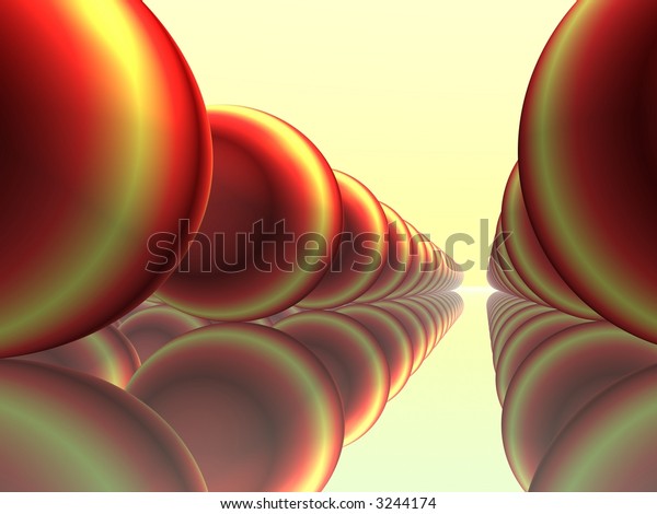 Infinity Abstract Background Spheres 3d Render Stock Illustration ...