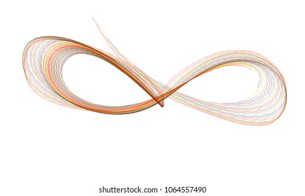 Infinity Abstract White Background Colored Drawing Stock Illustration ...