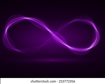 Infinity Energy Waves Loop Redviolet Blue Stock Vector (Royalty Free ...