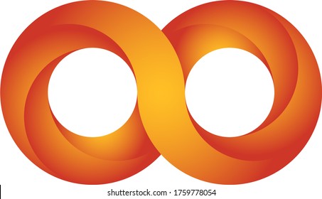 Infinity Logo Design Orange Gradient Colour Stock Illustration ...