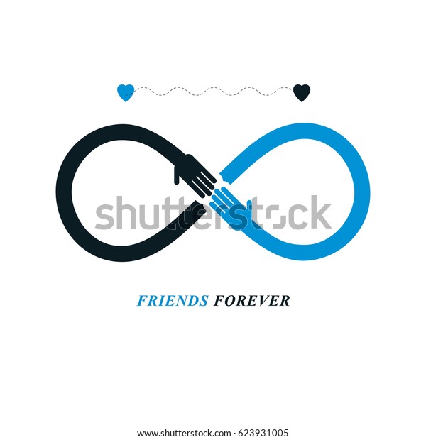 Infinity Sign Two Hands Touching Each Stock Illustration 623931005 ...