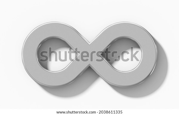 Infinity Symbol 3d Silver Isolated Orthogonal Stock Illustration ...