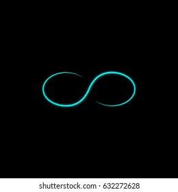 Infinity Symbol Light Effect Icon: стоковая иллюстрация, 632272628 ...