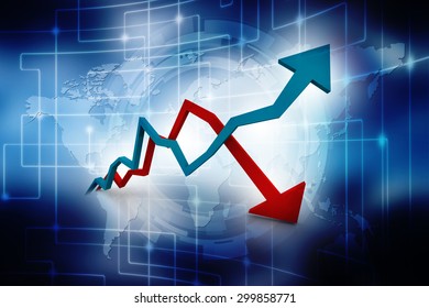 Inflation Growing Graph Increasing Risk Macroeconomics Stock Vector ...