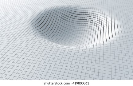Influence Gravity Distorted Space 3d Image Stock Illustration 419800861 ...
