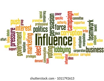 Influence Word Cloud Concept On White Stock Illustration 1011792613 ...