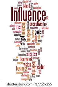 Influence Word Cloud Concept On White Stock Illustration 377569255 ...