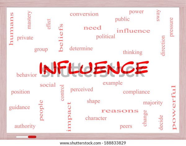 Influence Word Cloud Concept On Whiteboard Stock Illustration 188833829 ...