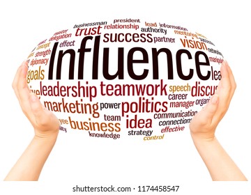 Influence Word Cloud Hand Sphere Concept Stock Illustration 1174458547 ...