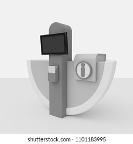 Info Point Kiosk 3d Render Stock Illustration 1101183995 | Shutterstock