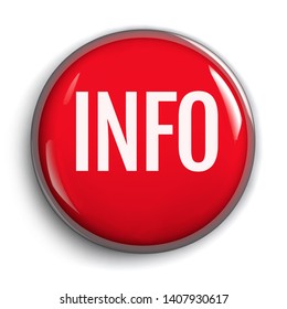 Info Red Push Button Round Icon Stock Illustration 1407930617 ...