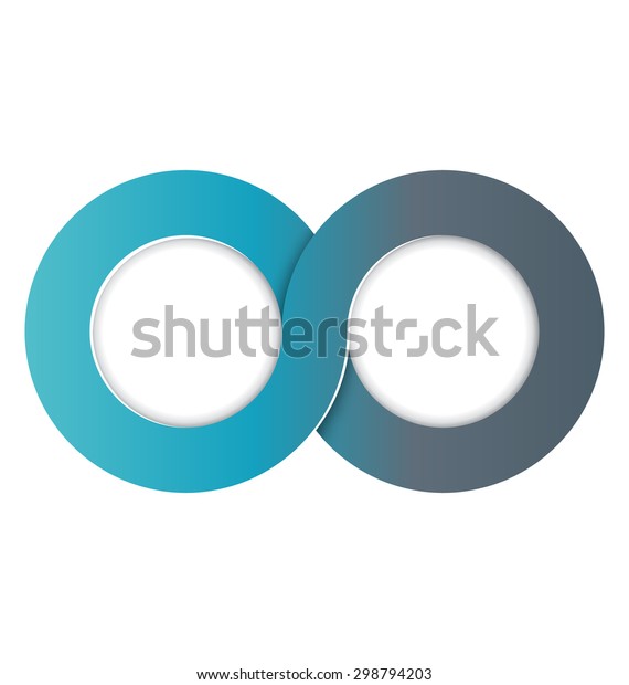 Infographic Element Two Connected Circles Isolated Stock Illustration ...
