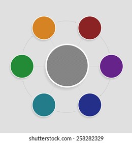 Infographic Form Circle Process Diagram Template Stock Illustration ...