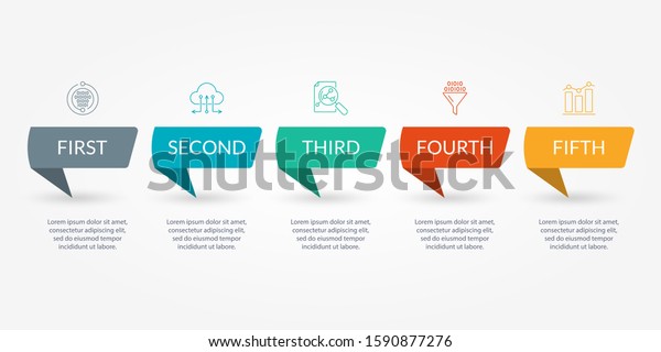 Infographic Template 5 Steps Levels Options Stock Illustration ...