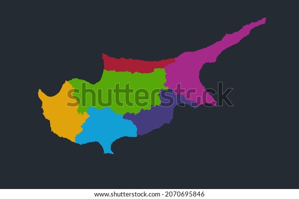Infographics Cyprus Map Flat Design Colors Stock Illustration ...
