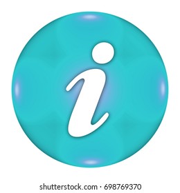 Information Button Isolated 3d Illustration Stock Illustration 698769370