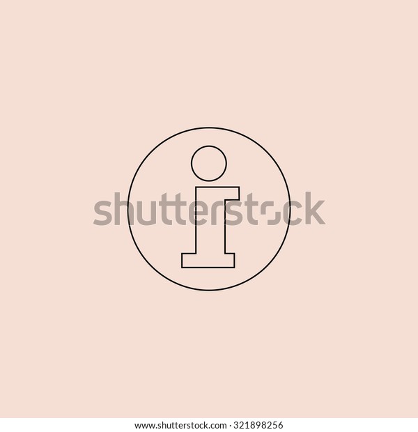 Information Outline Icon Simple Flat Pictogram Stock Illustration ...