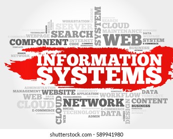 Information Systems Word Cloud Concept Stock Illustration 589941980 ...