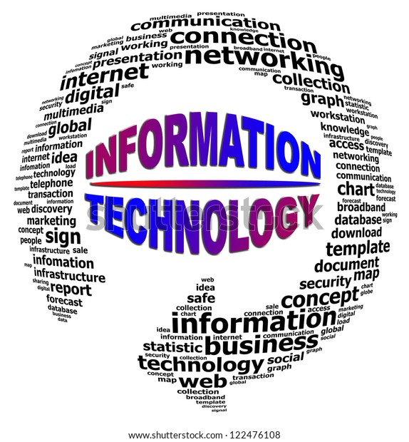 Information Technology Info Text Graphics Arrangement Stock ...