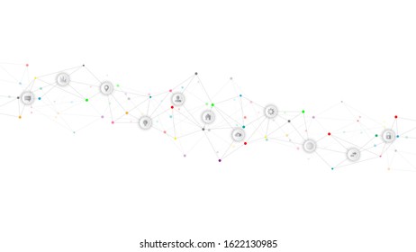Network Color Technology Communication Background Stock Vector (Royalty ...
