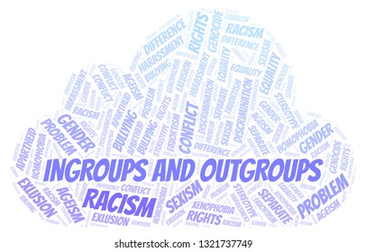 Ingroups Outgroups Type Discrimination Word Cloud Stock Illustration ...