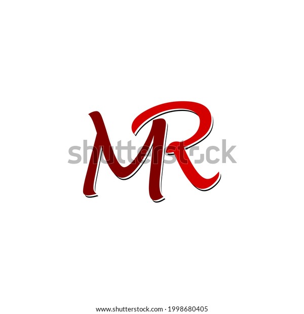 Initial Mr Letter Logo Design Isolated Stock Illustration 1998680405 ...