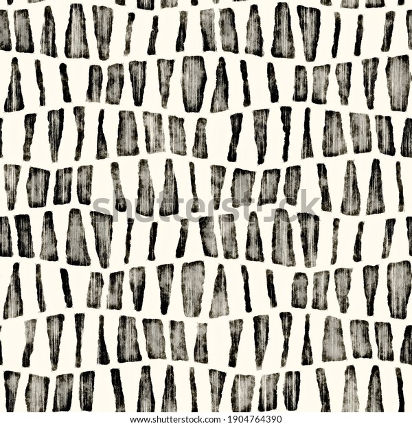 Ink Drawn Irregularly Dashed Seamless Pattern 库存插图 1904764390 ...