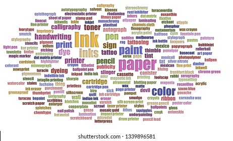 Ink Word Cloud Rows Isolated Stock Illustration 1339896581 | Shutterstock
