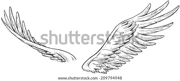 Inked Wings Stock Illustration 209794948 | Shutterstock