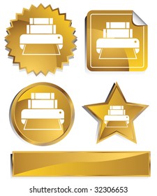 Inkjet Printer Gold Stock Illustration 32306653 | Shutterstock