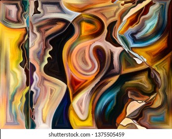 Inner Texture Series Composition Human Face Stock Illustration ...