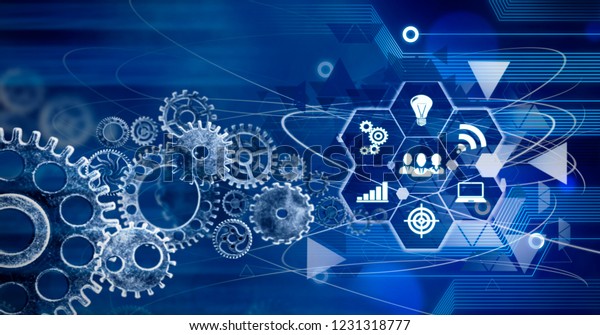 Innovation Computer Data Cogs Technologytrainingbusiness Concept ...