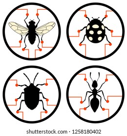 Insects Concept Gmo Genetically Modified Organisms Stock Illustration ...