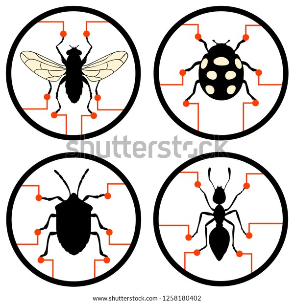 Insects Concept Gmo Genetically Modified Organisms Stock Illustration ...