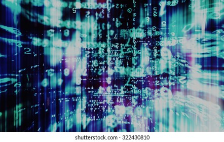Inside Computer Matrix Interlaced Vintage Abstraction Stock ...