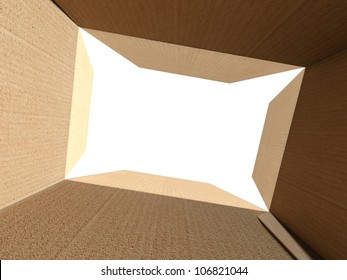 Inside Empty Open Cardboard Box White Stock Illustration 106821044 ...