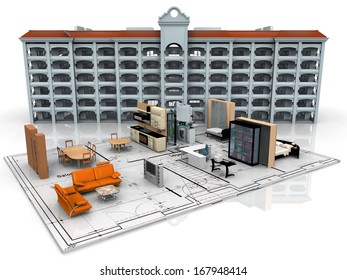 Inside Plan Building Stock Illustration 167948414 | Shutterstock