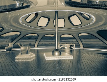 Inside Ufo Space Ship 3d Illustration Stock Illustration 2192132569 ...