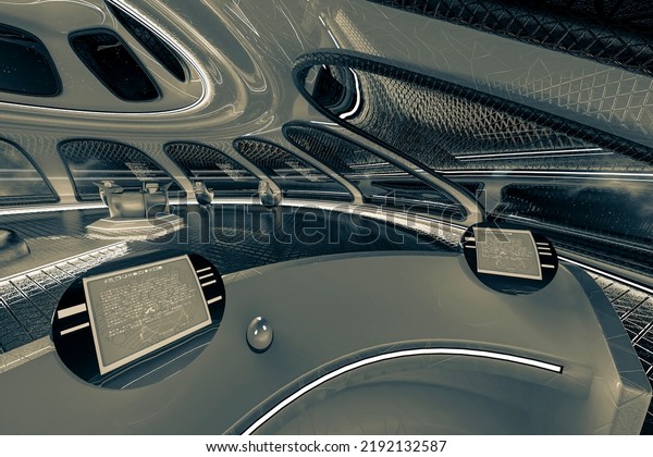 Inside Ufo Space Ship Control Panel Stock Illustration 2192132587 ...