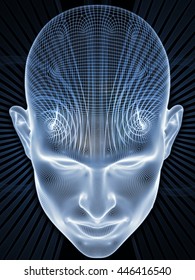 Insight Mind Series Composition Human Head Stock Illustration 409986751