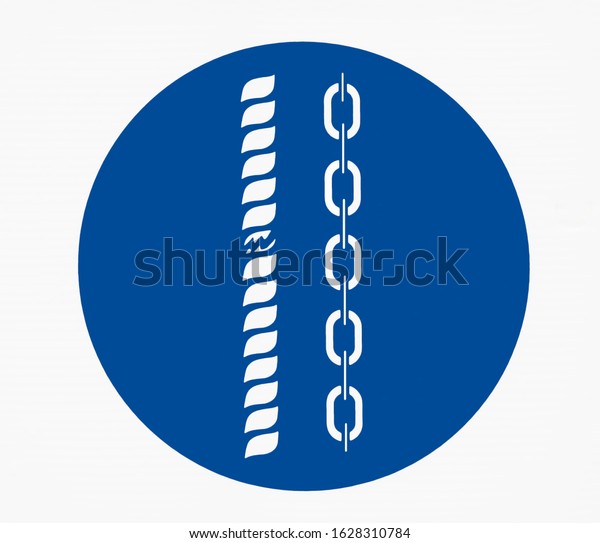 Inspect Safety Ropes Chains Caution Sign Stock Illustration 1628310784