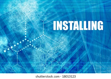 Installing Blue Abstract Background Technology Cloud Stock Illustration ...