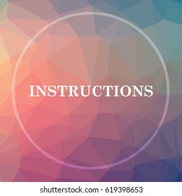 Instructions Icon Instructions Website Button On Stock Illustration ...