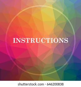 Instructions Icon Instructions Website Button On Stock Illustration ...