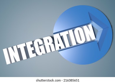 Integration 3d Text Render Illustration Concept Stock Illustration ...
