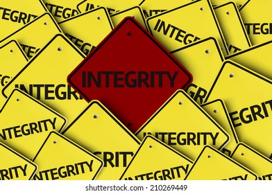 Integrity Written On Multiple Road Sign Stock Illustration 210269449 ...