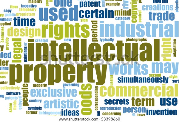 Intellectual Property Concept Word Cloud Art Stock Illustration ...