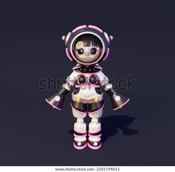 Intelligence Robot Human Cyborg Anime Cartoon Stock Illustration ...