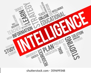 Intelligence Word Cloud Education Concept Stock Illustration 359699348 ...