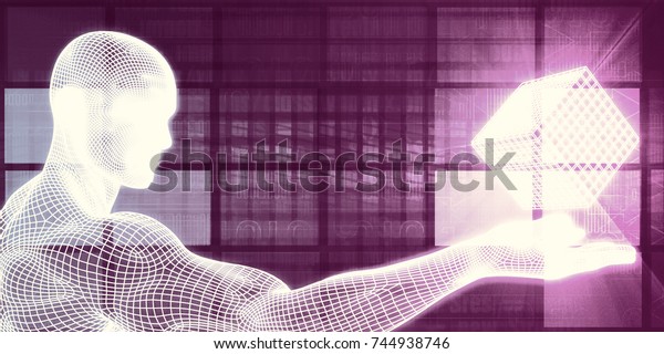 Intelligent Design Brainchild Abstract Background 3d Stock Illustration ...